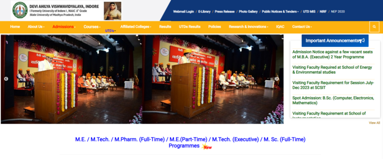 DAVV Result 2024 Declared Check UG PG Results Online DAVV